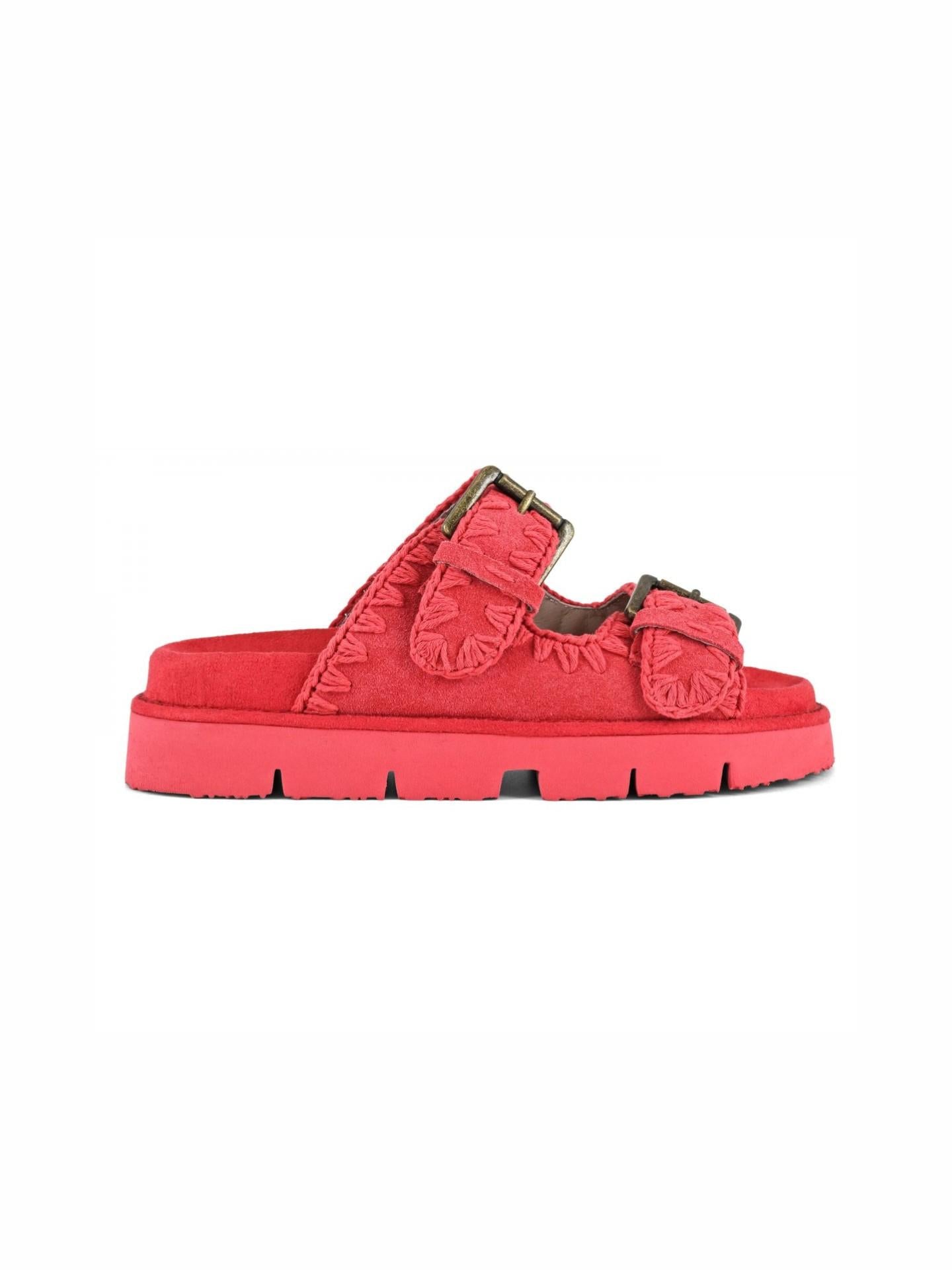 MOU - Röd Bio Sandal Two Buckles