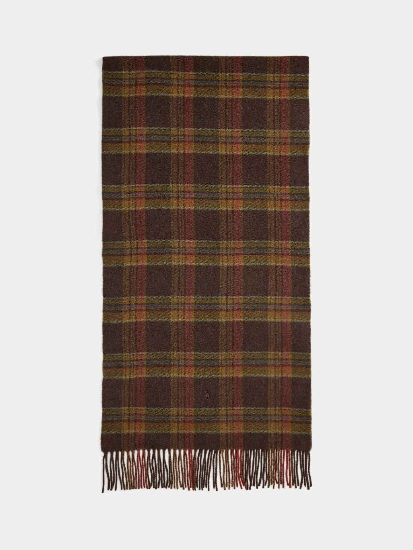 Polo Ralph Lauren - Rutig Scarf i Ull/Cashmere